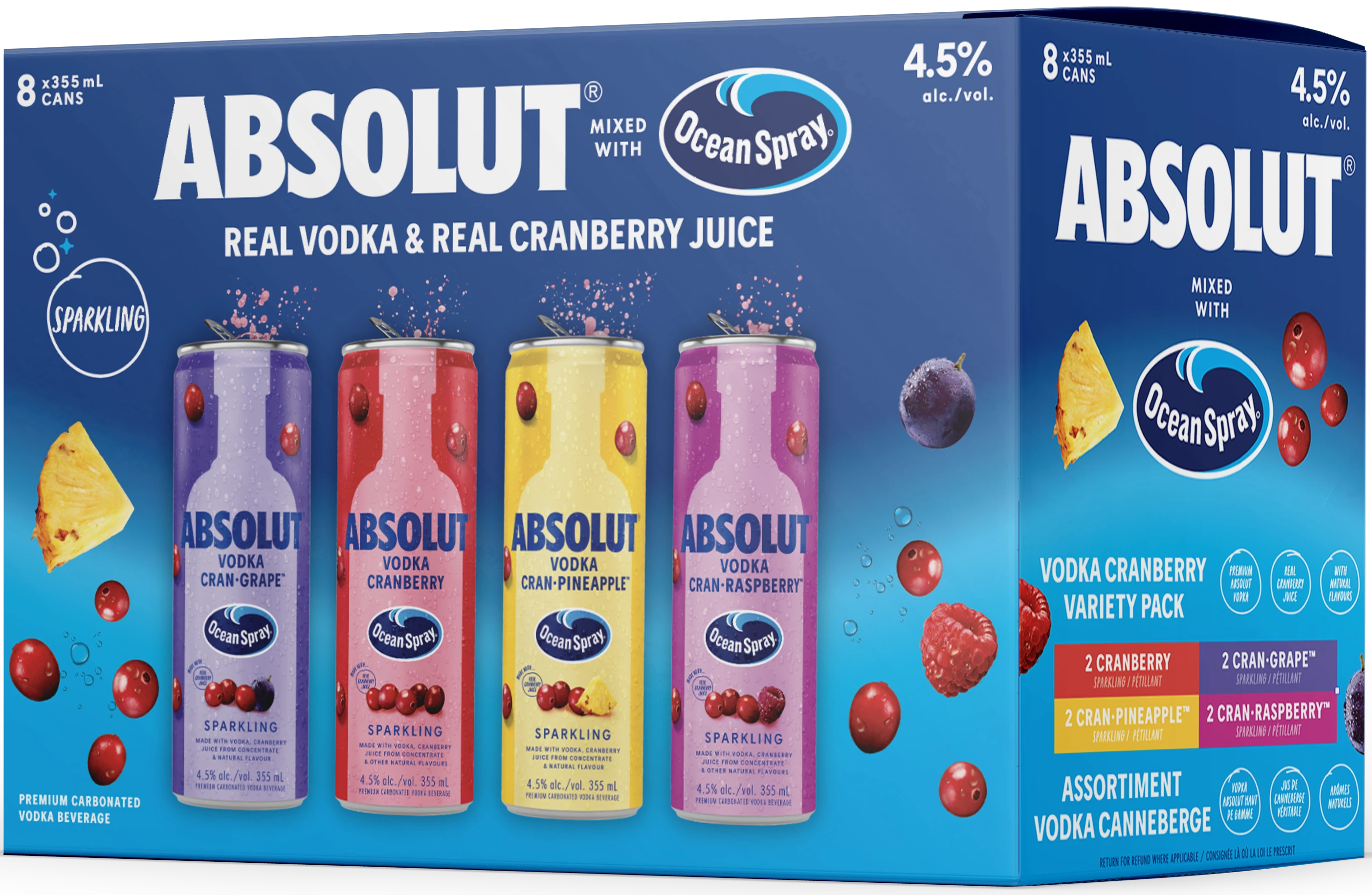 Absolut Ocean Spray Vodka Cranberry Variety Pack – 333 East Main Street ...